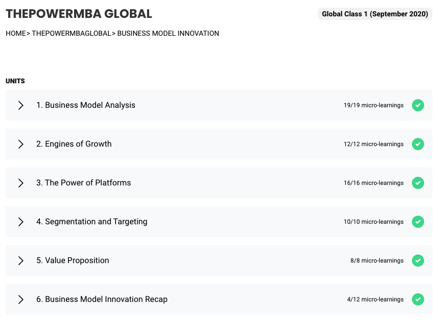 The Power MBA curriculum - you will learn that in 11 months